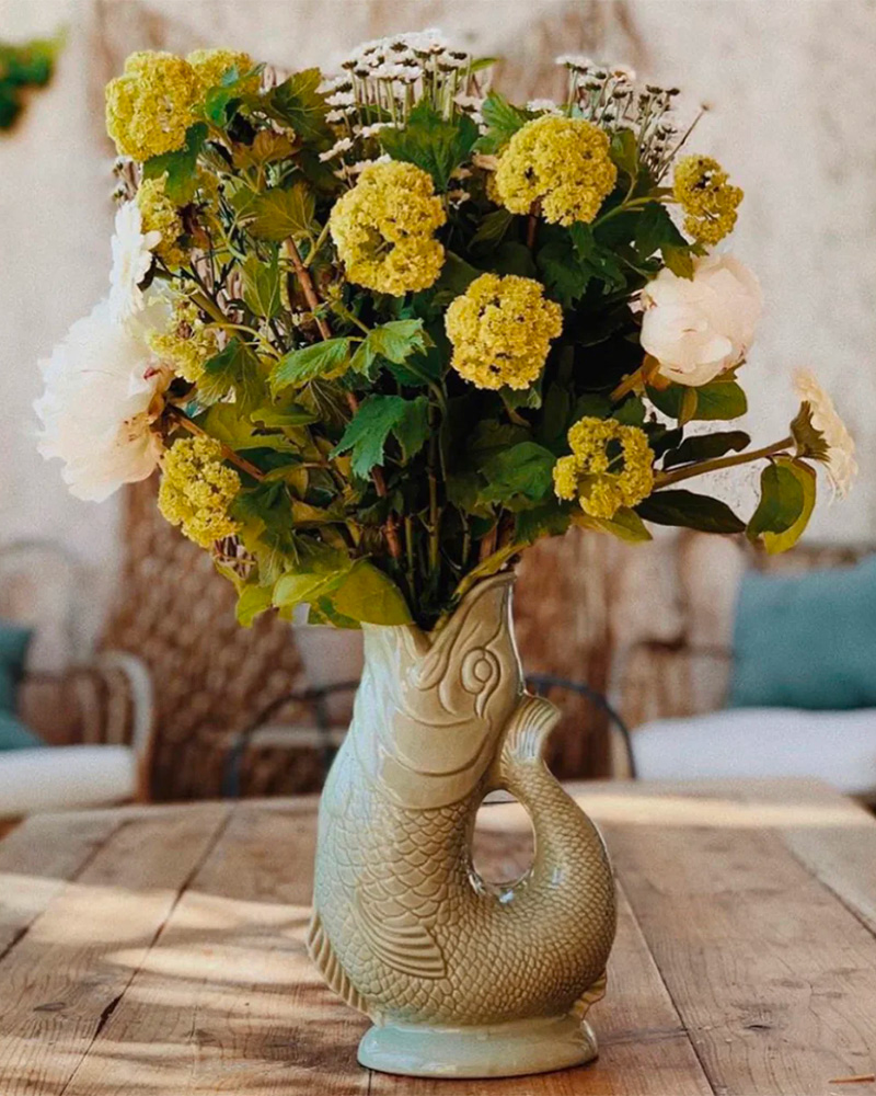 Carafe vase poisson en céramique Guggle Gluckigluck