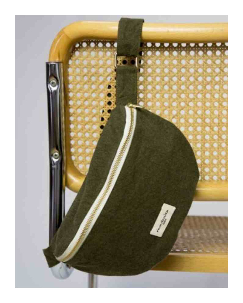 Sac banane Custine Kaki en coton recyclé - Rive Droite I Trentotto