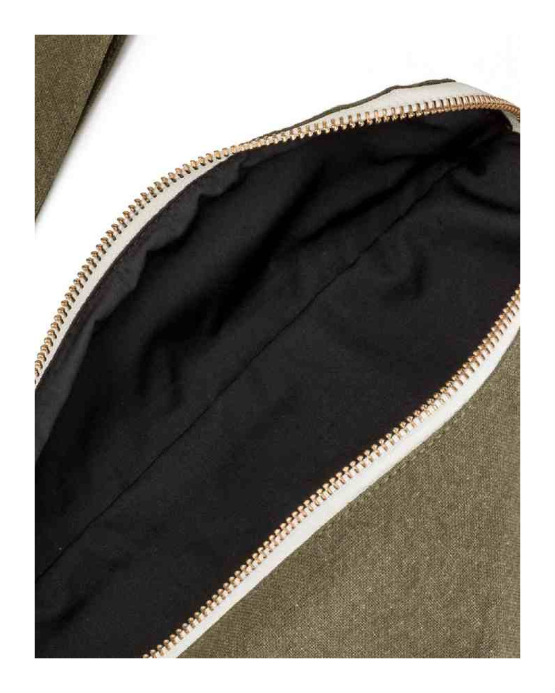 Sac banane Custine Kaki en coton recyclé - Rive Droite I Trentotto