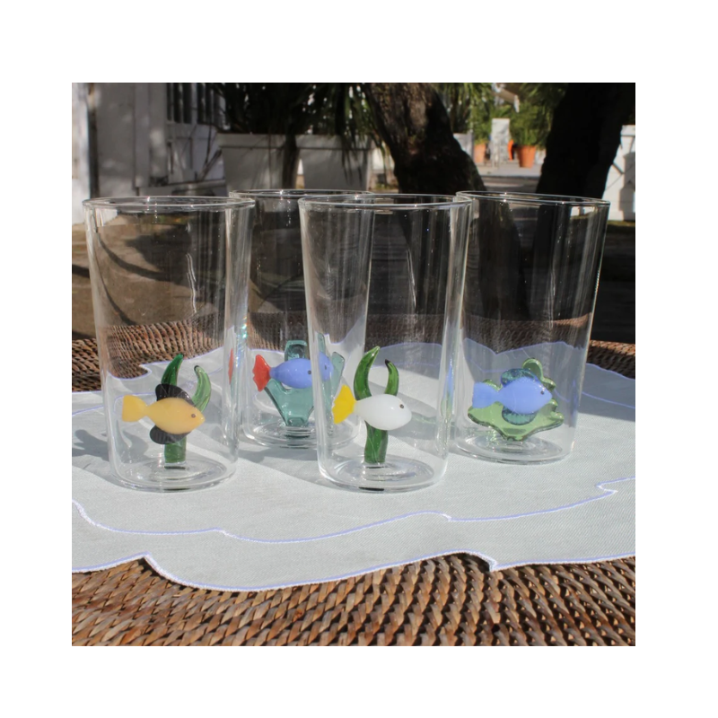 Grand Verre poisson coloré - Ichendorf